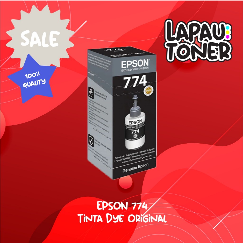 Jual tinta Epson 774 original black (T7741) | Shopee Indonesia