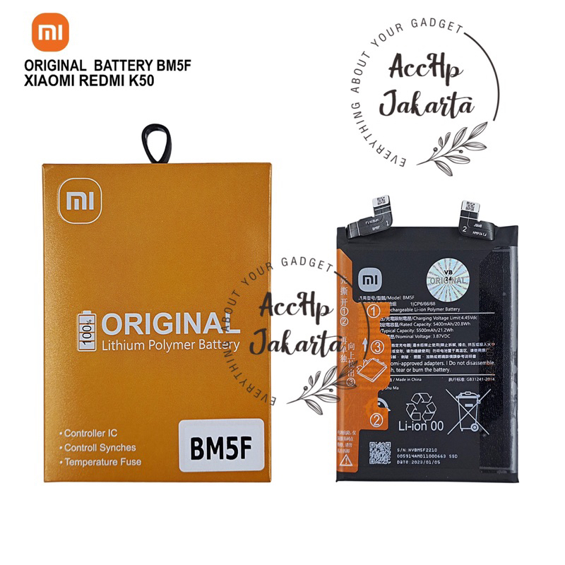 Jual Baterai Batre Xiaomi Redmi K50 BM 5F BM5F Batu Batrai Battery Batrei Original 100% ...