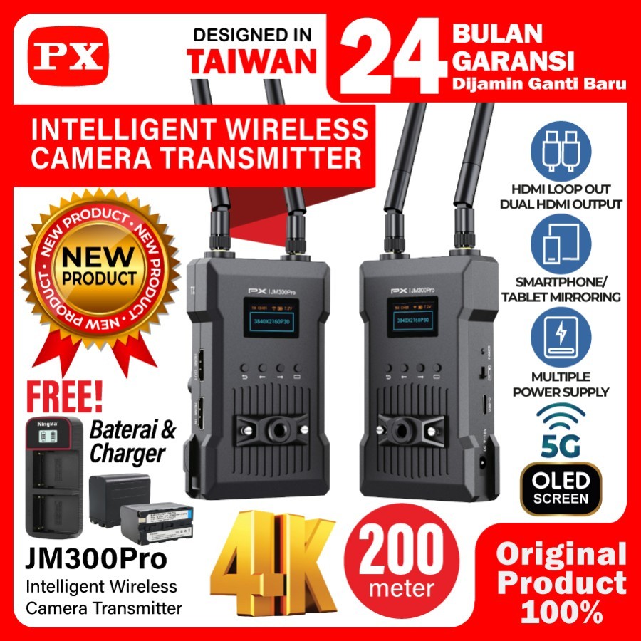 Jual PX JM300Pro Wireless Video Transmitter Receiver JM300 Pro JM 300Pro 300 Pro System Camera ...