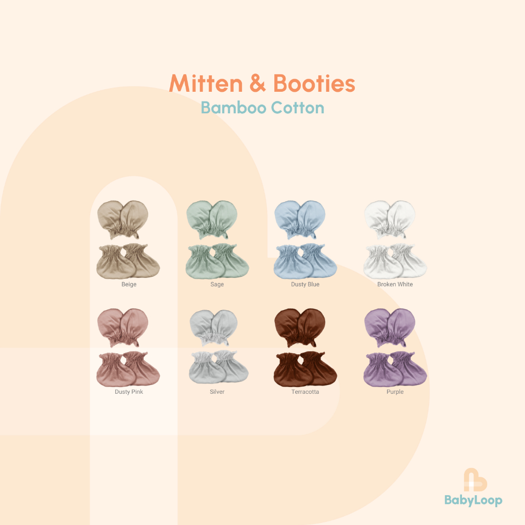 Jual Sarung Tangan & Kaki Bayi - Mittens & Booties Bamboo Cotton - Baby ...