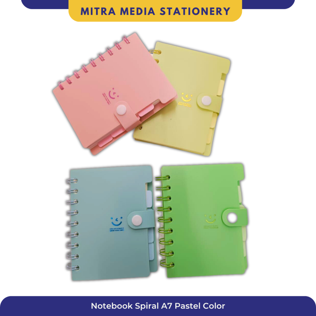 Jual Notebook Ring A7 Spiral Notebook Buku Catatan A7 Spiral Warna ...