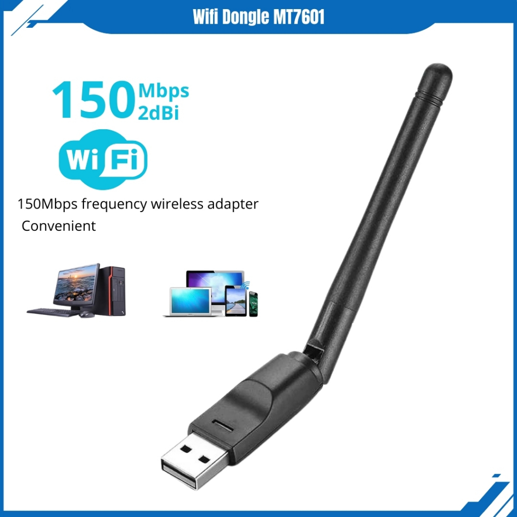 Jual USB Wifi Dongle Adapter MT7601 Komputer PC Laptop STB Adaptor 150Mbps Antena 802.11N ...