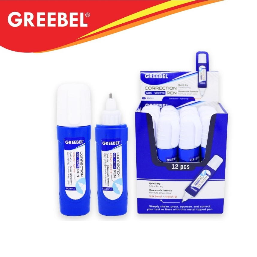 Jual Tipp Ex Cair GBC-120719 GREEBEL Per Lusin ( ISI 12 PCS ) | Shopee ...