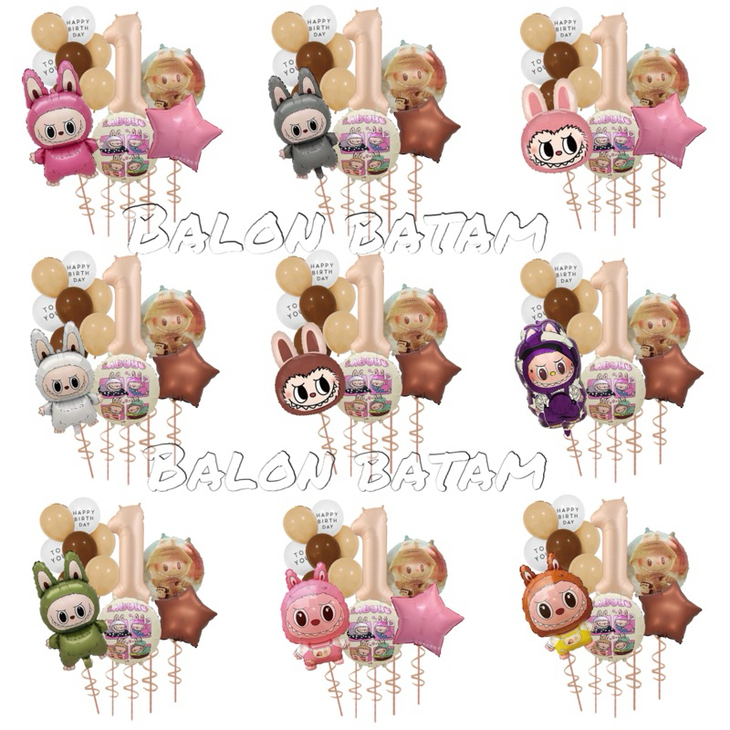 Jual Paket Mini Balon Foil Angka Labubu 12pcs | Shopee Indonesia