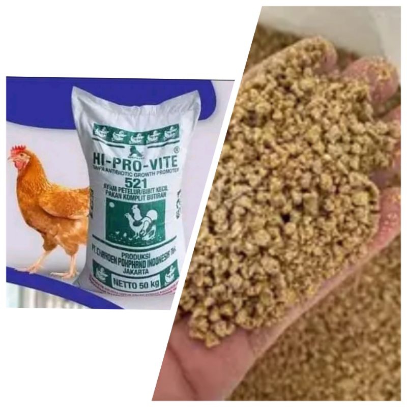Jual Pur ayam ras petelur layer 521 hi pro vite starter pakan jadi ...