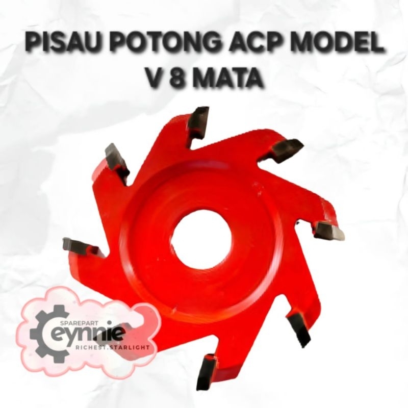 Jual PISAU POTONG ACP MODEL V 8 MATA CUTTER GROVING ACP ALUMINIUM V8 8T ...