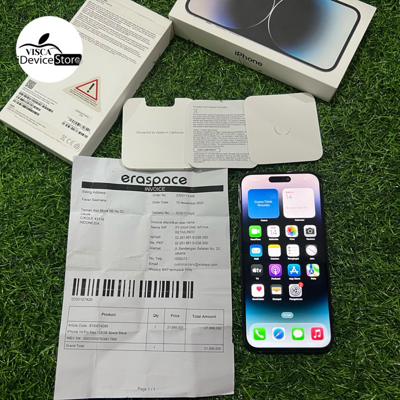 Jual iPhone 14 Promax 128GB Space Black Ex iBox (Baca Deskripsi ...