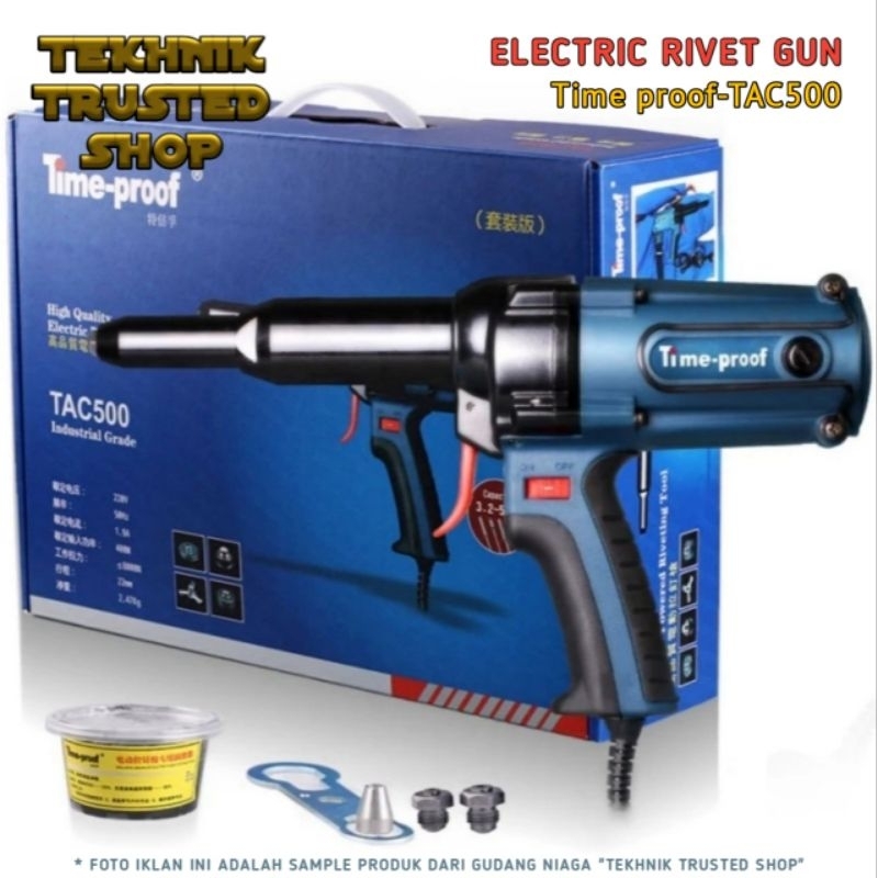 Jual Electric rivet gun TIMEPROOF-TAC500 Mesin alat paku rivet listrik ...