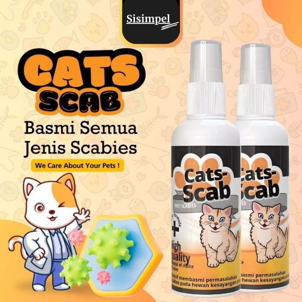 Jual CATS-SCAB Obat Jamur Kucing Scabies Demodex Impetigo Jamur Kutu ...