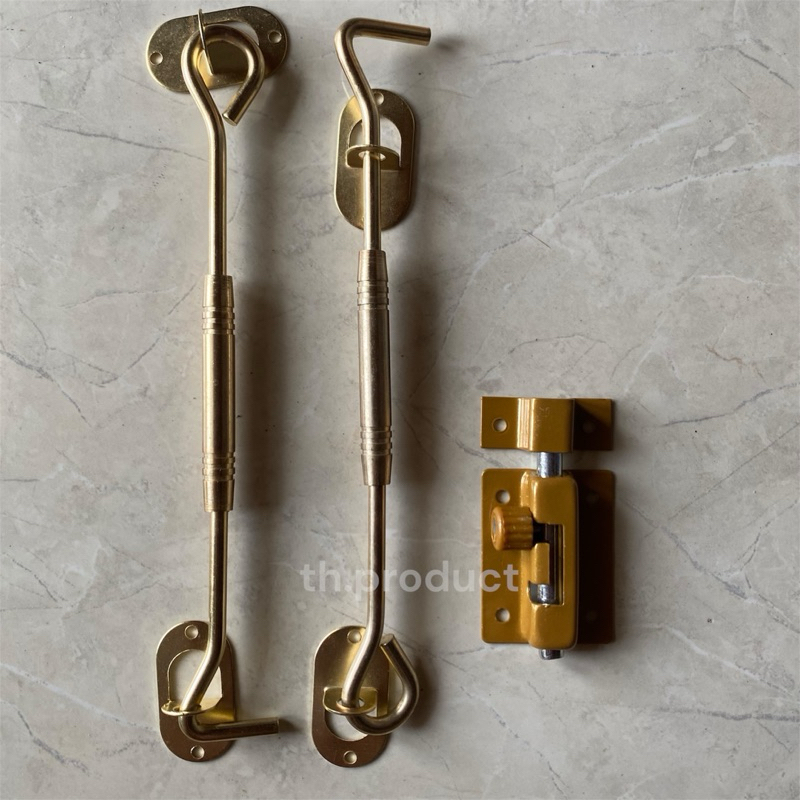 Jual Paket Hak Angin Jendela Kuning Gold Cantolan Penahan Jendela ...