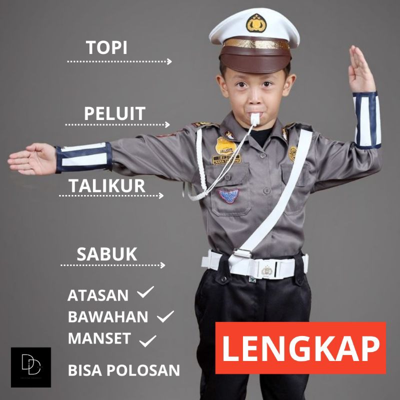 Jual Seragam Polisi Anak Lengkap dengan Atribut Pria - Wanita | Shopee ...