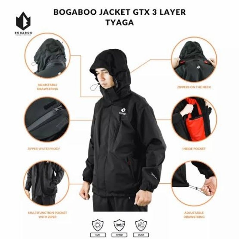 Jual Bogaboo Jacket GFX 3 Layer Tyaga | Shopee Indonesia