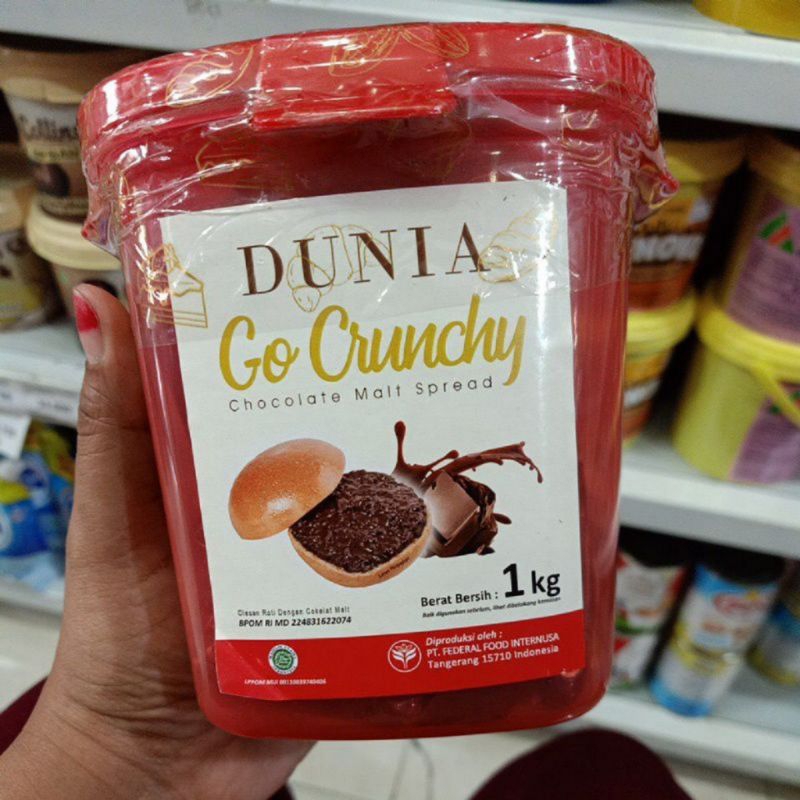 Jual Dunia Go Spread Crunchy Selai Coklat Crunchy 500gram | Shopee ...