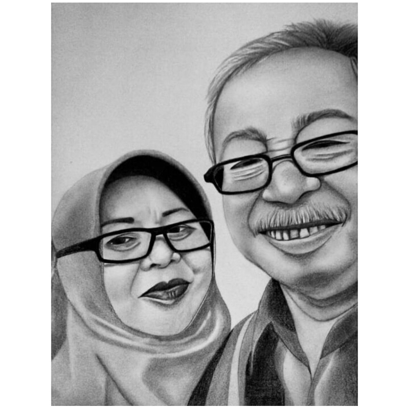 Jual Sketsa Wajah Hitam Putih 2 Wajah Uk 10R/A4 | Shopee Indonesia