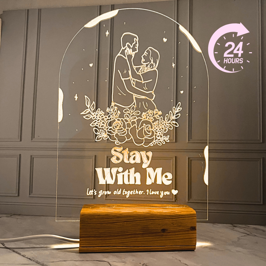 Jual AKRILIK Custom lettering Lampu tidur Acrylic Custom / Hadiah ...