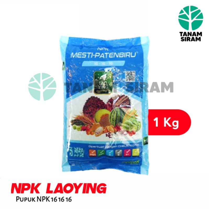 Jual Pupuk NPK Laoying 16 16 16 - 1 kg - untuk Masa pertumbuhan dan ...