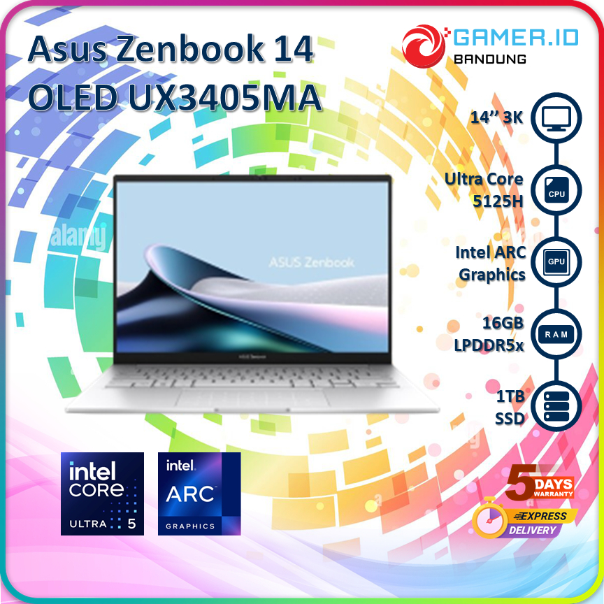 Jual ASUS ZENBOOK 14 UX3405MA CORE ULTRA 5 125H 16GB 1TB 14" 3K OLED ...