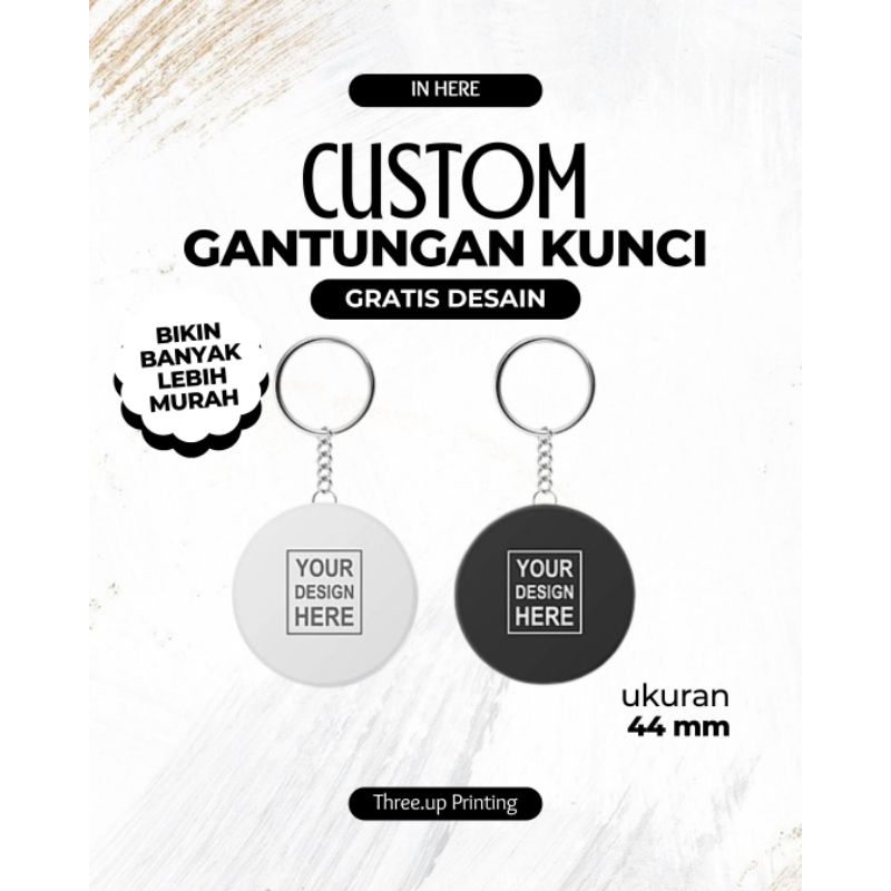 Jual Gantungan kunci (ganci) custom desain bebas ukuran 44mm termurah ...
