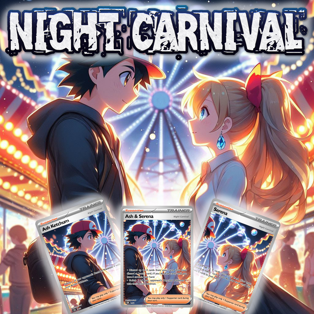 Jual KARTU POKEMON TCG HOLOGRAM SPECIAL TRAINER - ASH & SERENA NIGHT ...