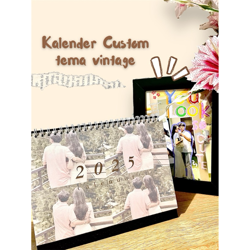Jual KALENDER DUDUK CUSTOM TEMA VINTAGE 2025 KALENDER UNIK KALENDER ...