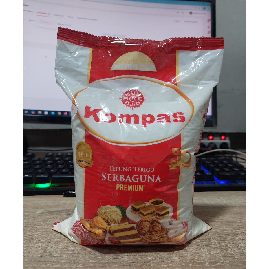 Jual TEPUNG SERBAGUNA PREMIUM KOMPAS 1KG | Shopee Indonesia