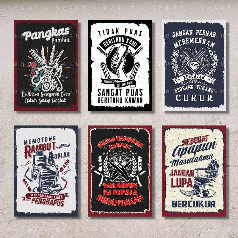 Jual POSTER KAYU MDF POSTER QUOTES BARBERSHOP SALON PANGKAS RAMBUT ...