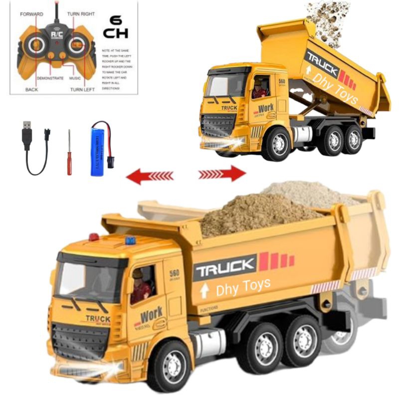 Jual Mainan Remot Control Rc Mobil Dump Truck Roda 6 Angkutan Pasir ...