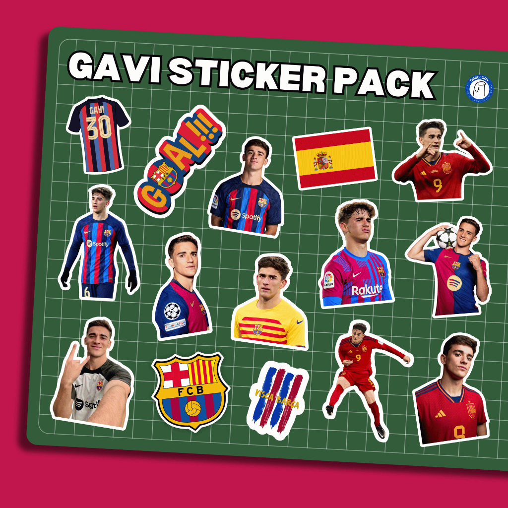 Jual Sticker sheet PABLO GAVI sepak bola stiker vinyl glossy ...