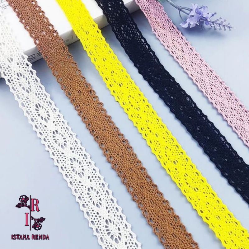 Jual Renda kait, renda rajut, renda katun, renda giper, renda stretch ...