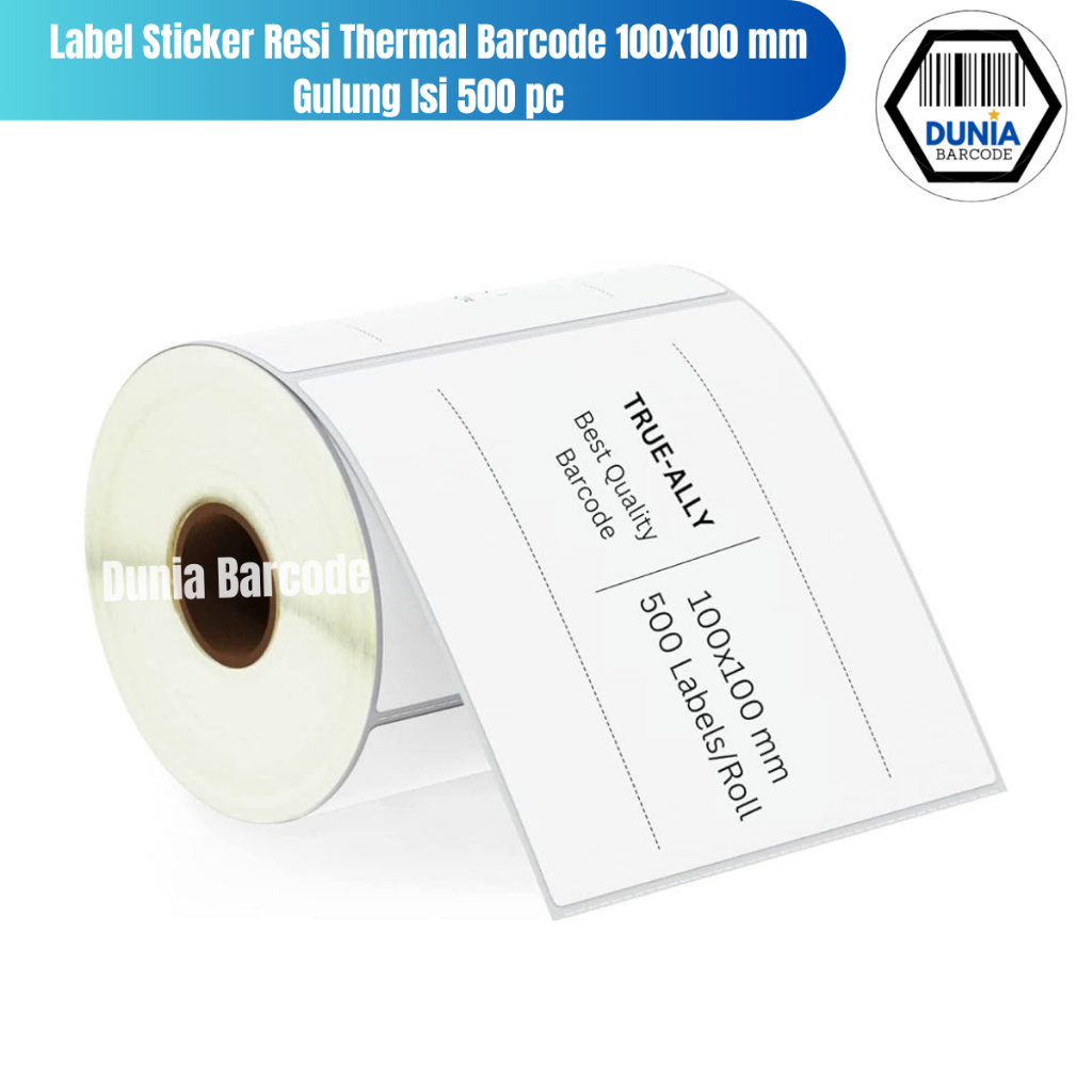 Jual Label Barcode 100 x 100 kertas stiker thermal | Shopee Indonesia