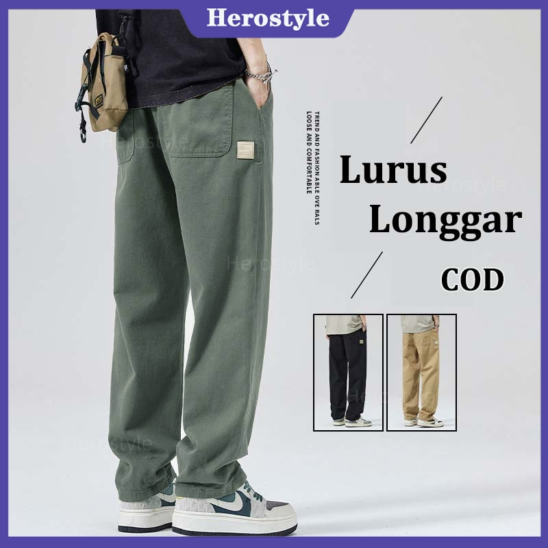 Jual Celana Cargo Panjang Pria cargo pants Fashion baggy pants korean style celana kulot cowok ...