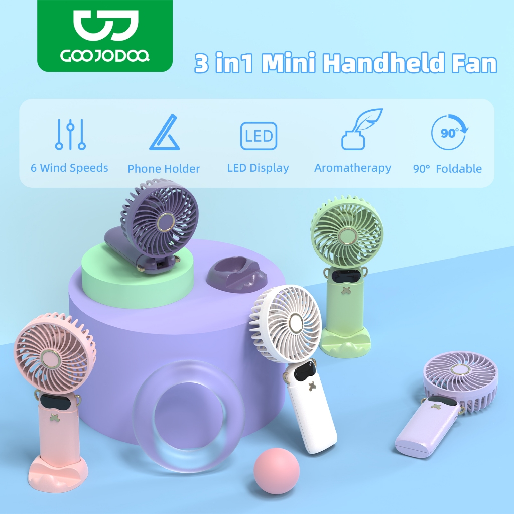 Jual Goojodoq Kipas Angin Mini 10000mAh 5-Speed Wind Kipas Genggam ...