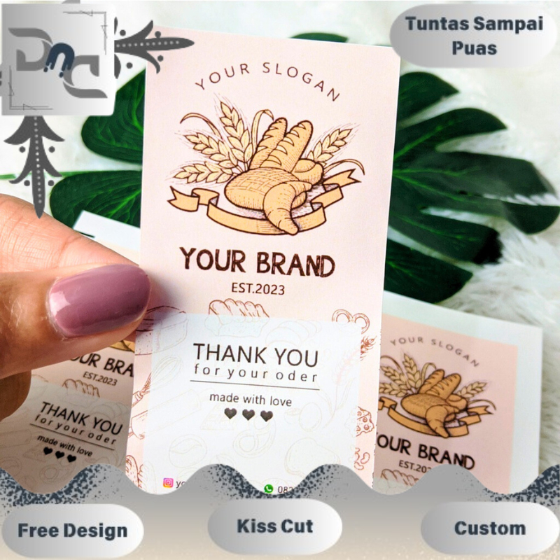 Jual Stiker Seal Dessert | Cetak Sticker Seal Segel Box Dessert Persegi ...