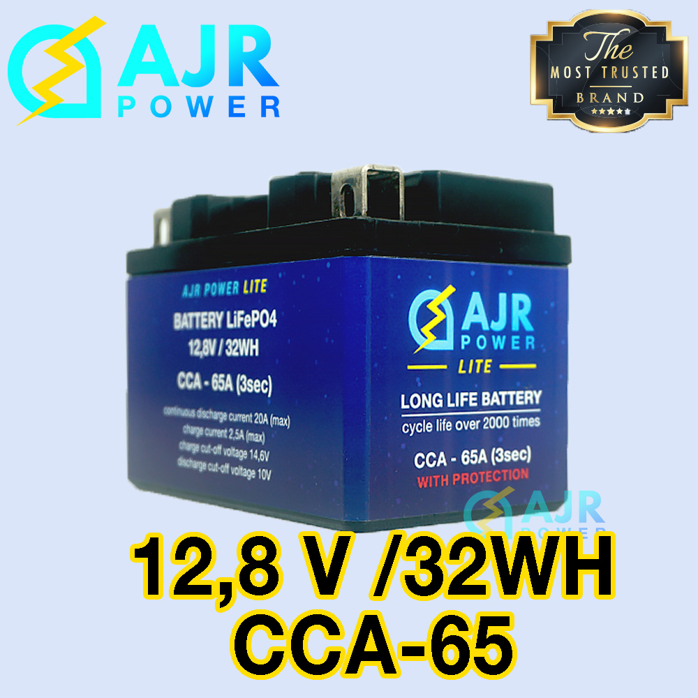 Jual AKI ACCU Lithium LiFePo4 GTZ4V GTZ5S YTZ4V YTZ5S AJR POWER 12V 12,8V 32WH BeAT Scoopy Revo ...