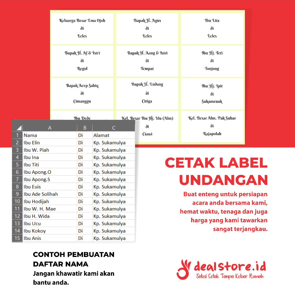 Jual Label Undangan 103 + Cetak | Shopee Indonesia