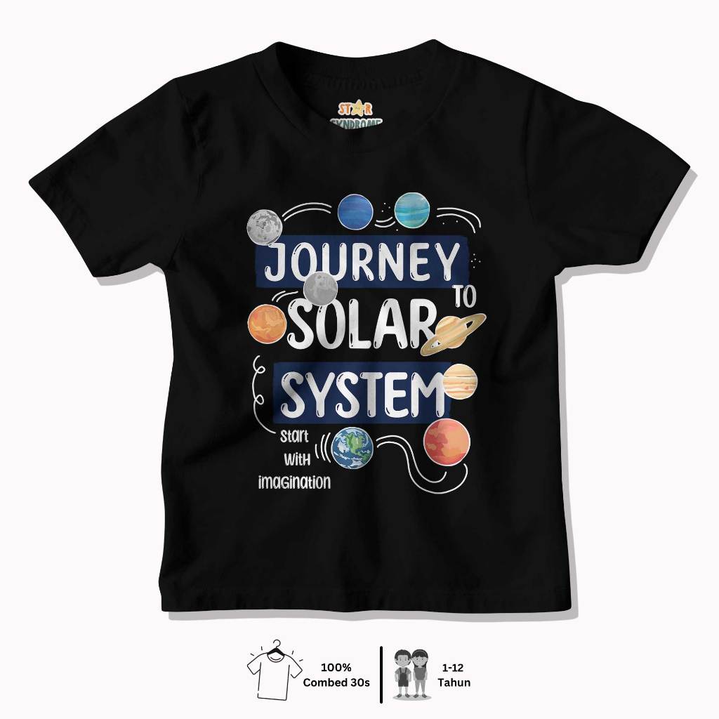 Jual Baju Kaos Anak Journey To Solar System - Katun Combed Premium ...
