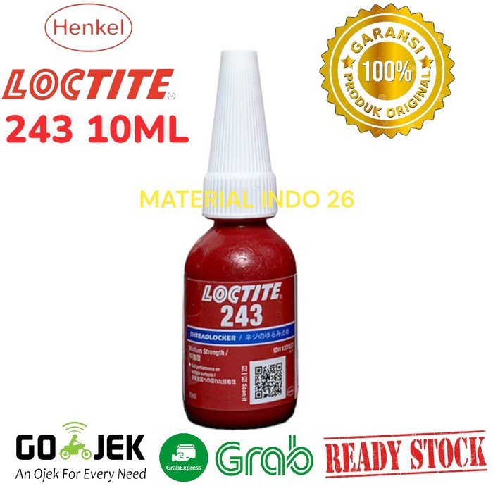 Jual LOCTITE 243 10ML ORIGINAL - LEM BAUT LOCTITE 243 10 ML | Shopee Indonesia