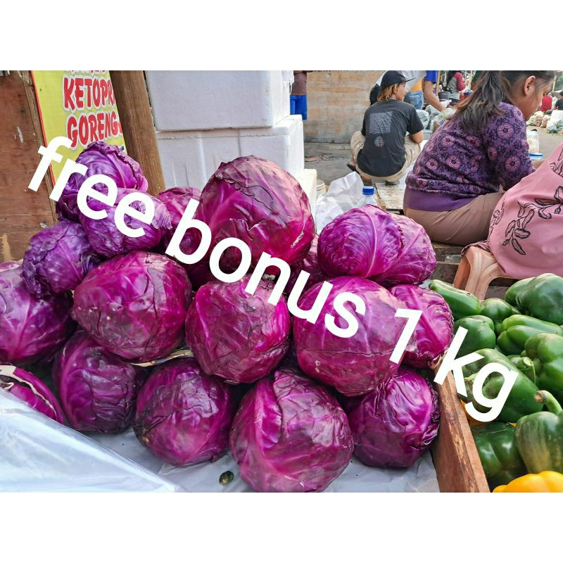 Jual kol ungu 500gr + gratis bonus | Shopee Indonesia