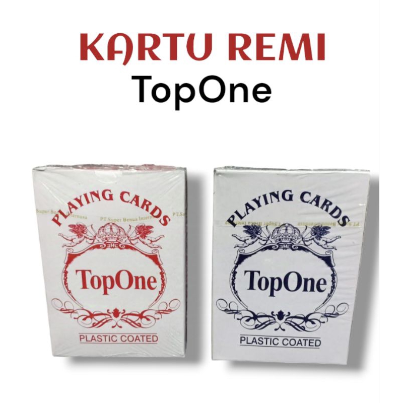Jual KARTU REMI PLAYING CARDS TOP ONE (PER PCS PAK) | Shopee Indonesia