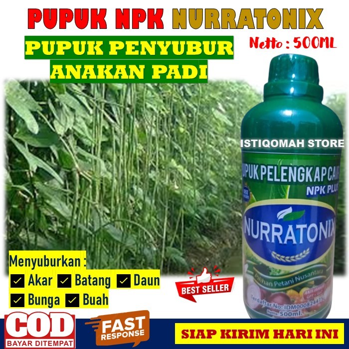 Jual Pupuk Pelebat Bunga Dan Buah Kacang NPK NURRATONIX 500ML Pupuk NPK Cair untuk Mempercepat ...