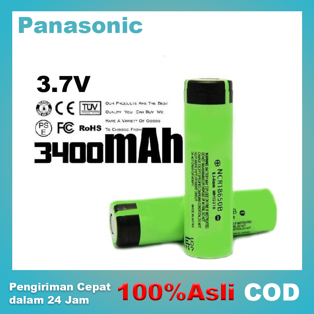 Jual Panasonic Lithium Baterai 3400mah 18650 Baterai 3.7V 3.0A Gunakan ...