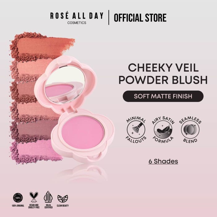 Jual Rosé All Day Cheeky Veil Powder Blush Cheek You Later Rosé All Day ...