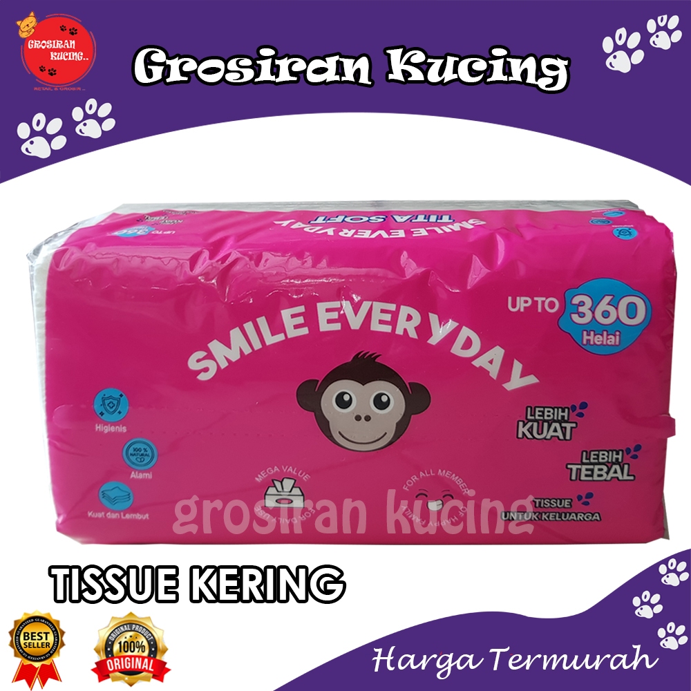 Jual TISSUE SMILE EVERYDAY | facial tisu wajah keluarga isi 360 sheet ...