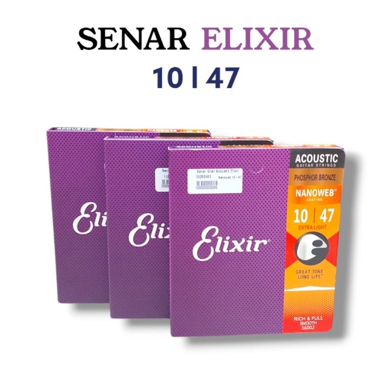 Jual Tali Gitar / Senar Gitar Akustik ELIXIR Full Set 6 Tali Original ...