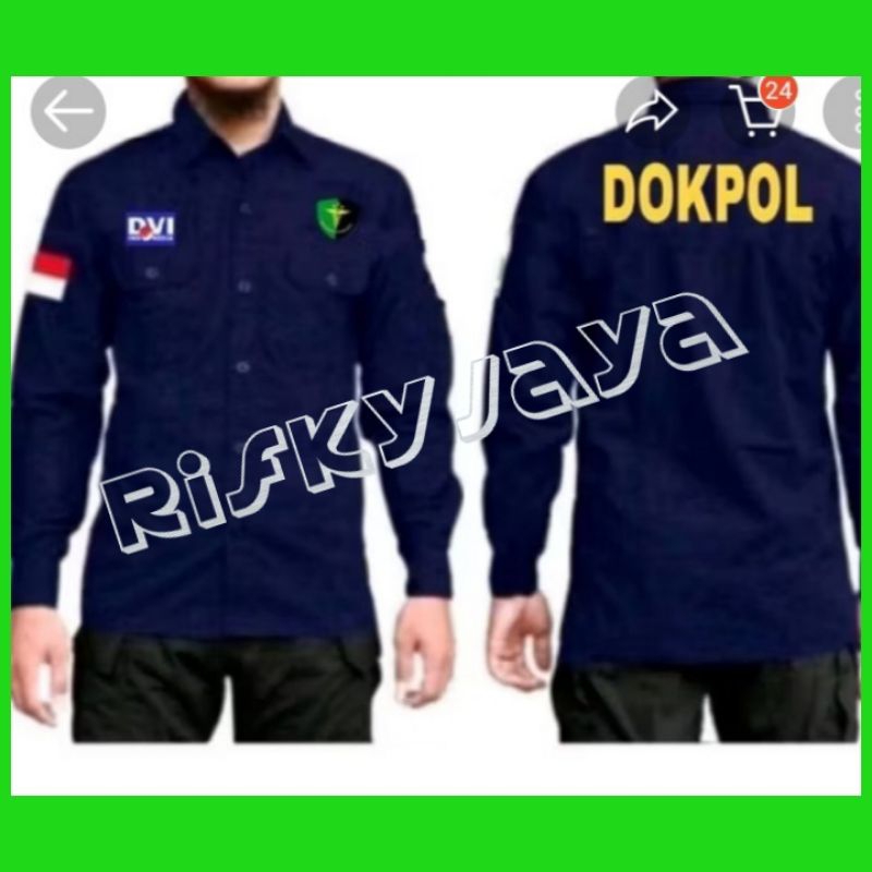 Jual Kemeja DOKPOL/Kemeja pdh pdl DOKPOL/Kemeja DOKPOL Bordir suka suka ...