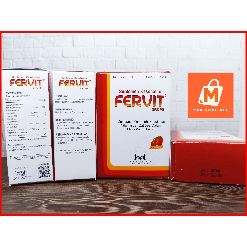 Jual FERVIT Drops 15ml Lapi - Multivitamin Zat Besi Masa Pertumbuhan ...