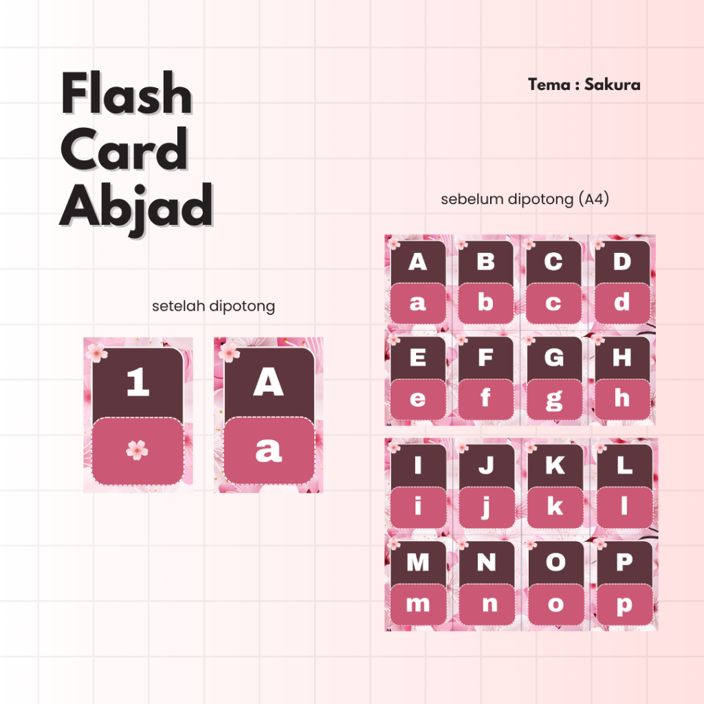 Jual Flashcard Abjad dan Angka || Metode belajar anak lebih asyik dan ...