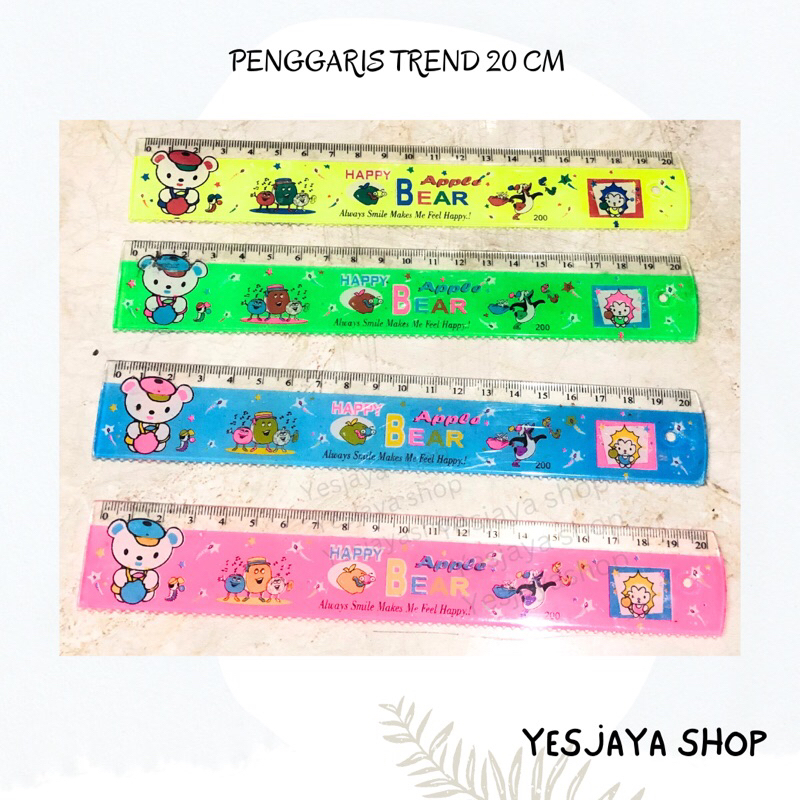 Jual {1 pc} Penggaris Trend 20cm / Penggaris 20 cm / Penggaris Lucu ...