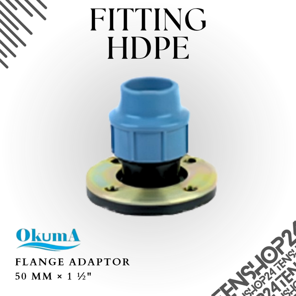 Jual Flange Adaptor Hdpe Merk OKUMA - 50 MM × 1 ½" Inch Kualitas Tinggi ...