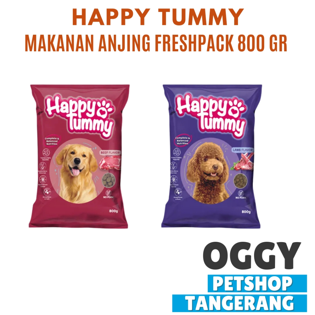 Jual Makanan Anjing HAPPY TUMMY Dry Food Dog 800gr | Shopee Indonesia